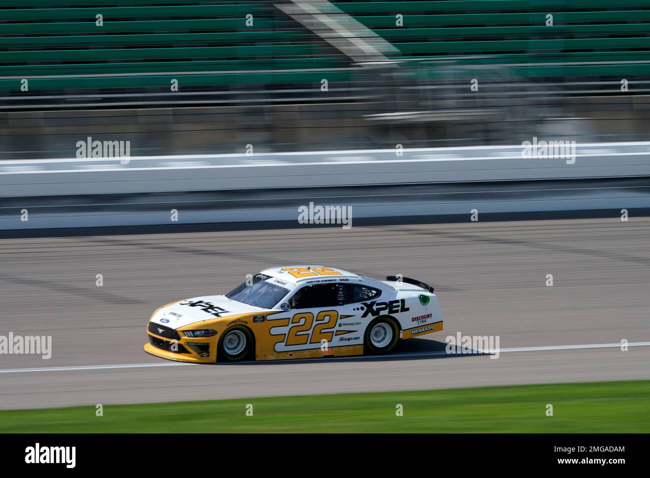Austin Cindric (22) drives during a NASCAR Xfinity Series auto race at ...