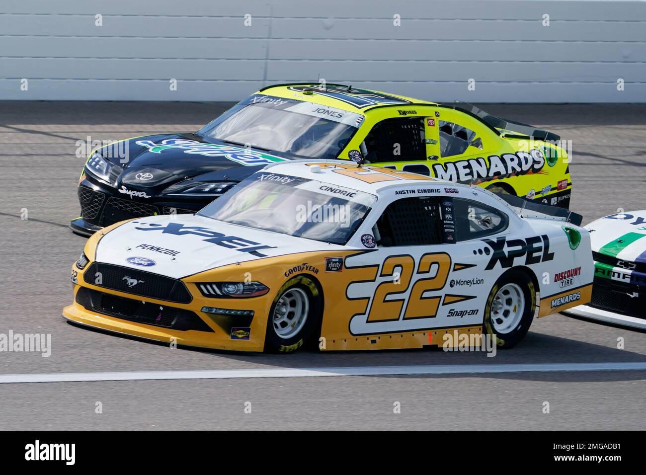 Austin Cindric (22) drives during a NASCAR Xfinity Series auto race at ...