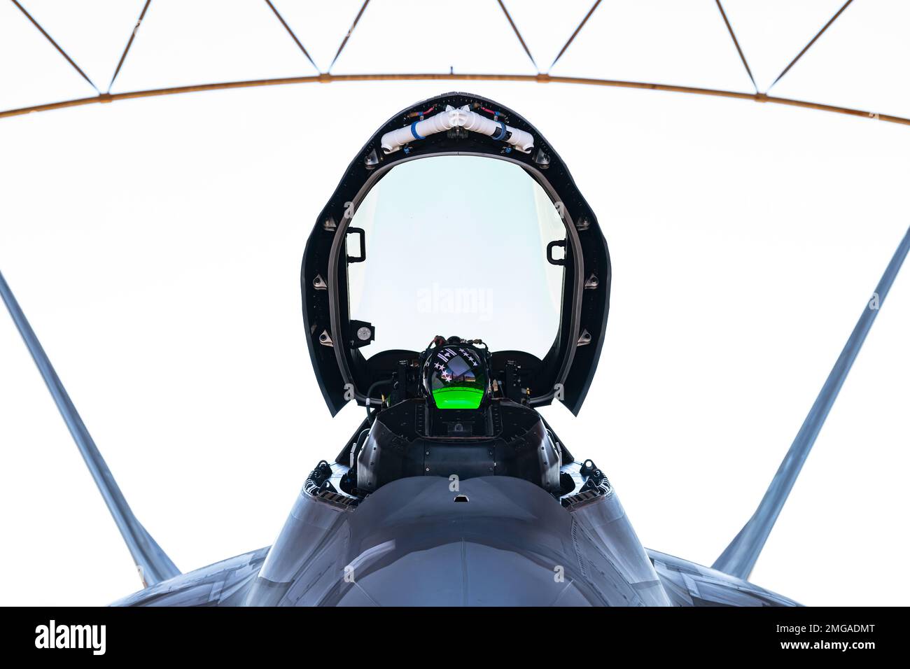An F-22 Raptor pilot performs preflight checks at Royal Australian Air ...