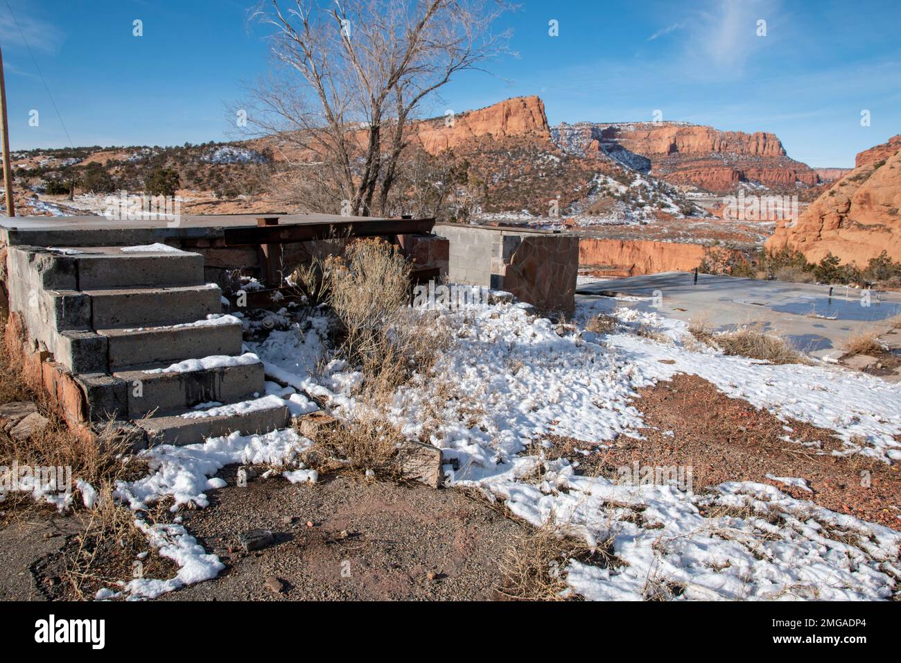 Square Butte is a peculiar rock formation in Coconino County, AZ Stock ...