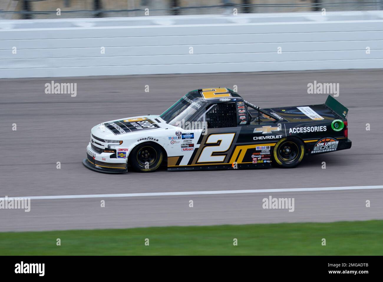Sheldon Creed (2) drives a lap during a NASCAR Truck Series auto race ...