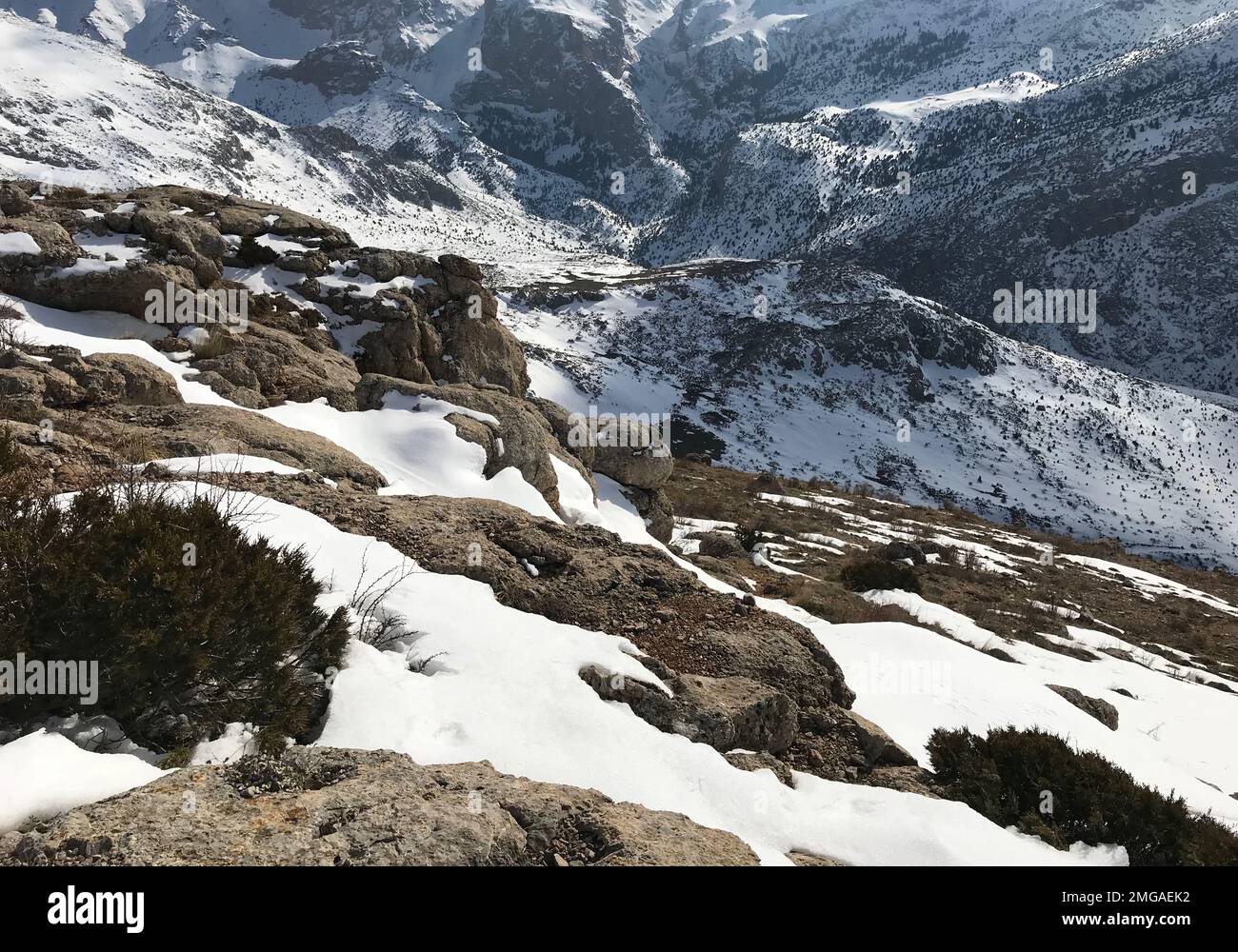 Emli Valley from Mount Eznevit route at Aladaglar Mountain Range in ...