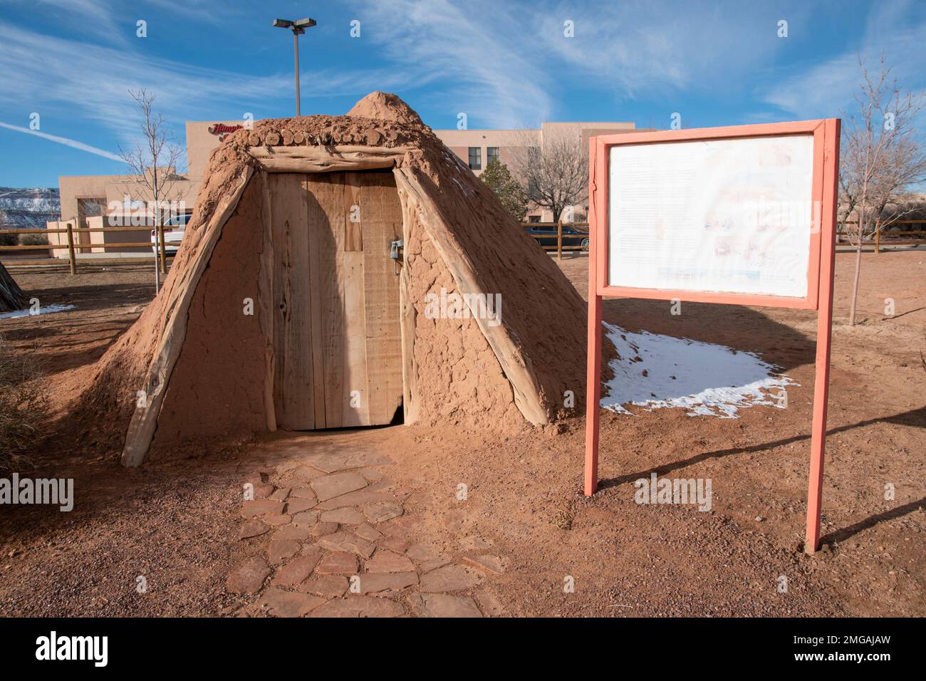 This Educational Tour Of Traditional Navajo Structures Is On Display In Kayenta Az In The