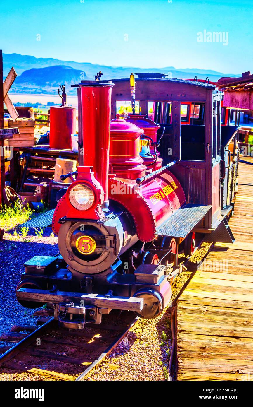 Classic Calico Train Stock Photo - Alamy