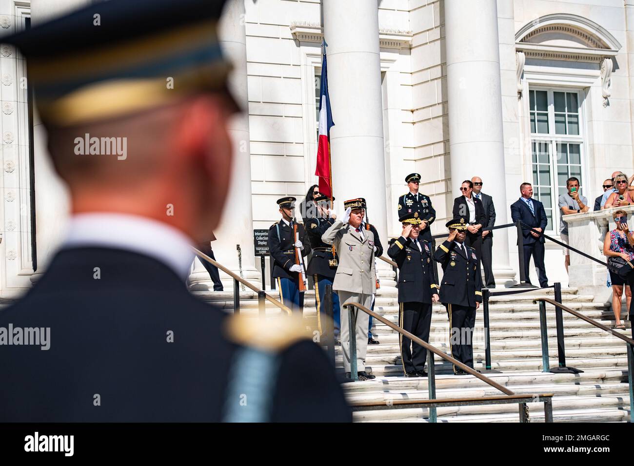 (From left to right) Gen. Pierre Schill, chief of staff, French Army ...