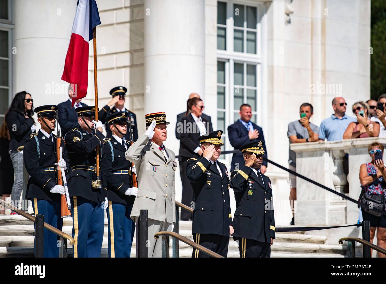 (From left to right) Gen. Pierre Schill, chief of staff, French Army ...