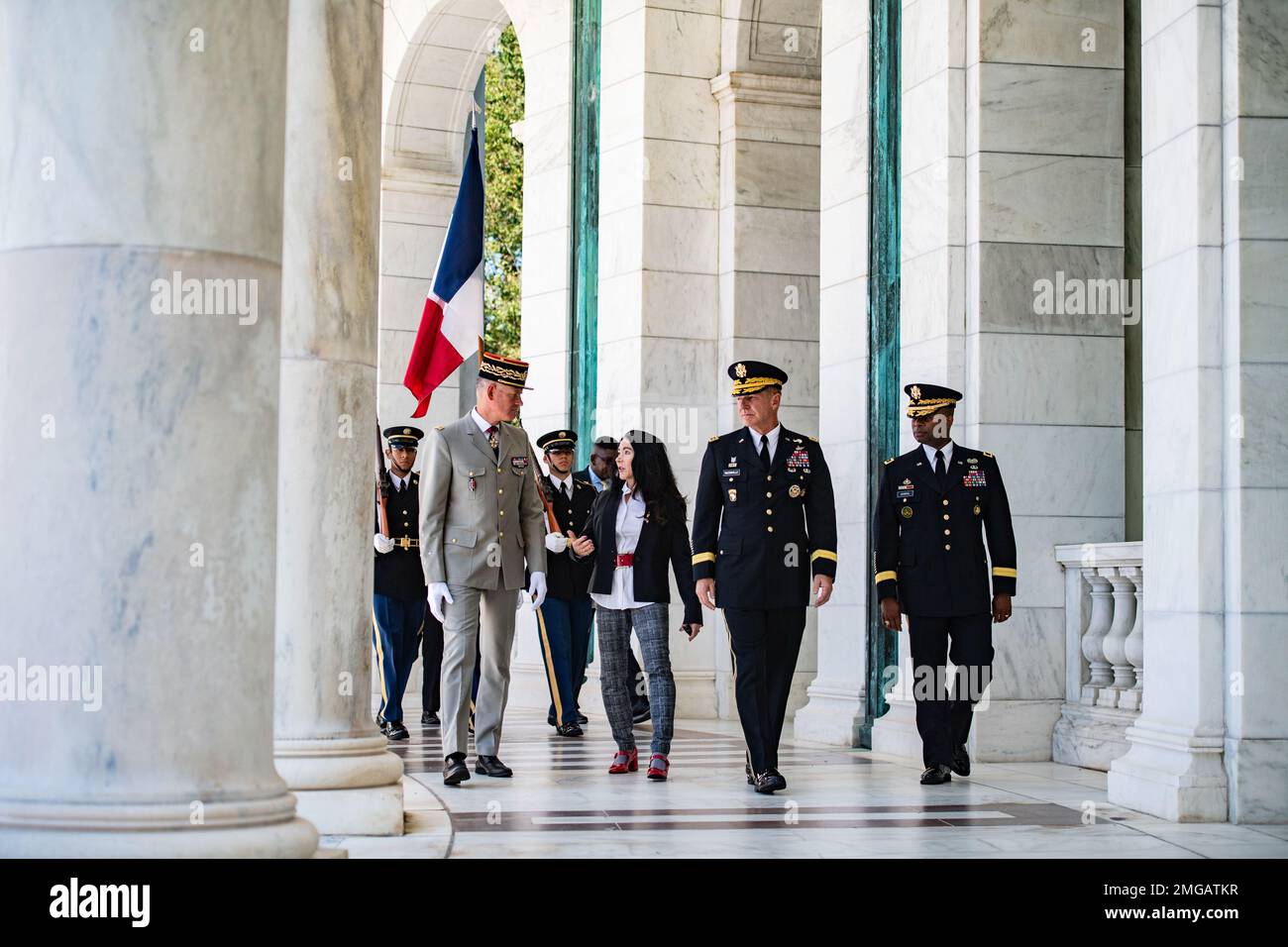 (From left to right) Gen. Pierre Schill, chief of staff, French Army ...