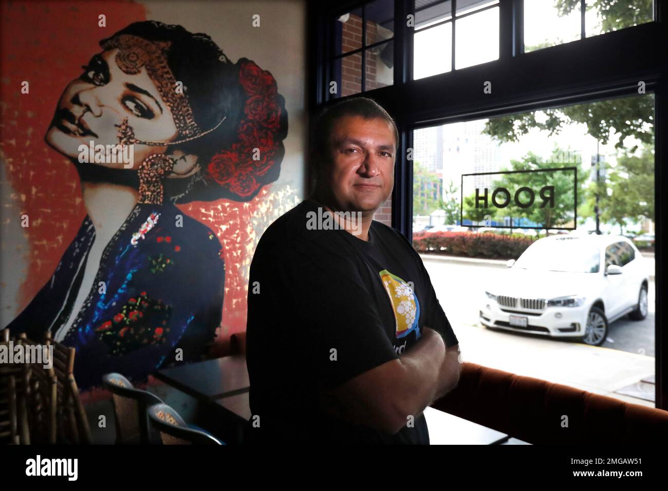 Manish Mallick, owner of the Indian restaurant ROOH, poses for a ...