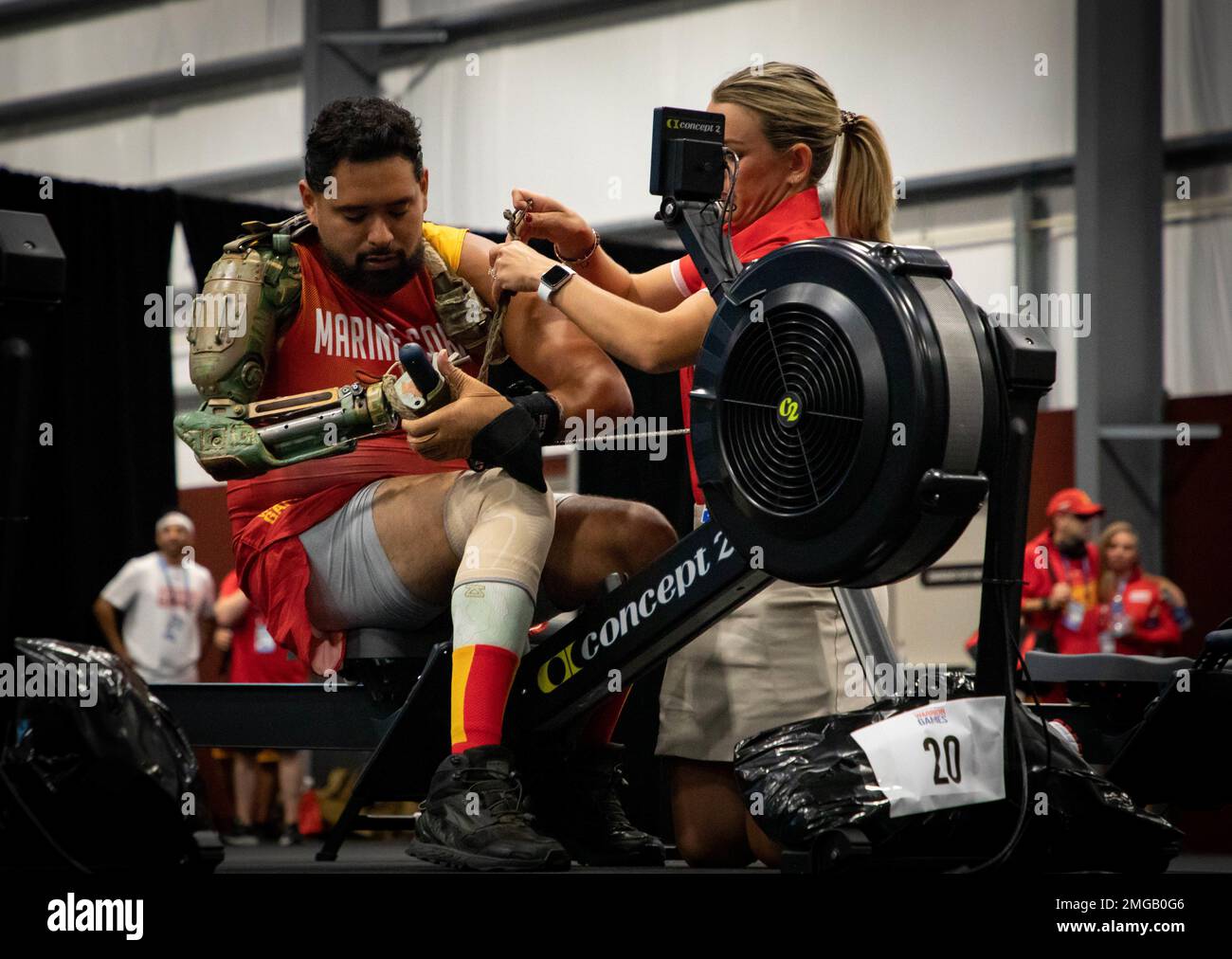 U.S. Marine Corps Cpl. Sebastian Gallegos, veteran, competes in indoor ...
