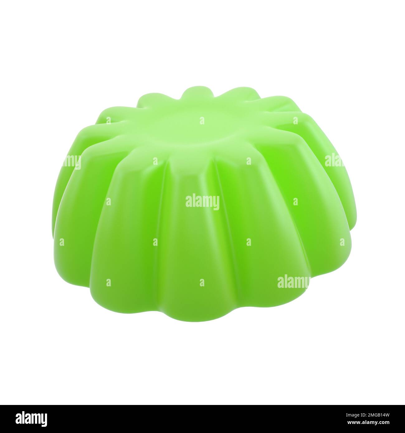 Green jelly isolated on white background. 3d rendering Stock Photo - Alamy