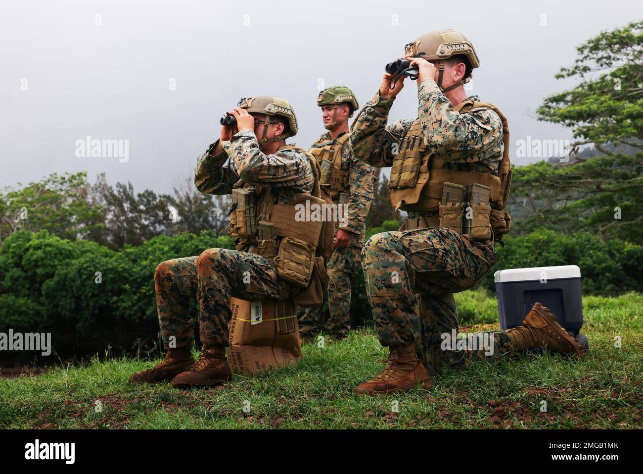 U.S. Marines Lance Cpl. Fernando Lopez, left, and Lance Cpl. Michael ...