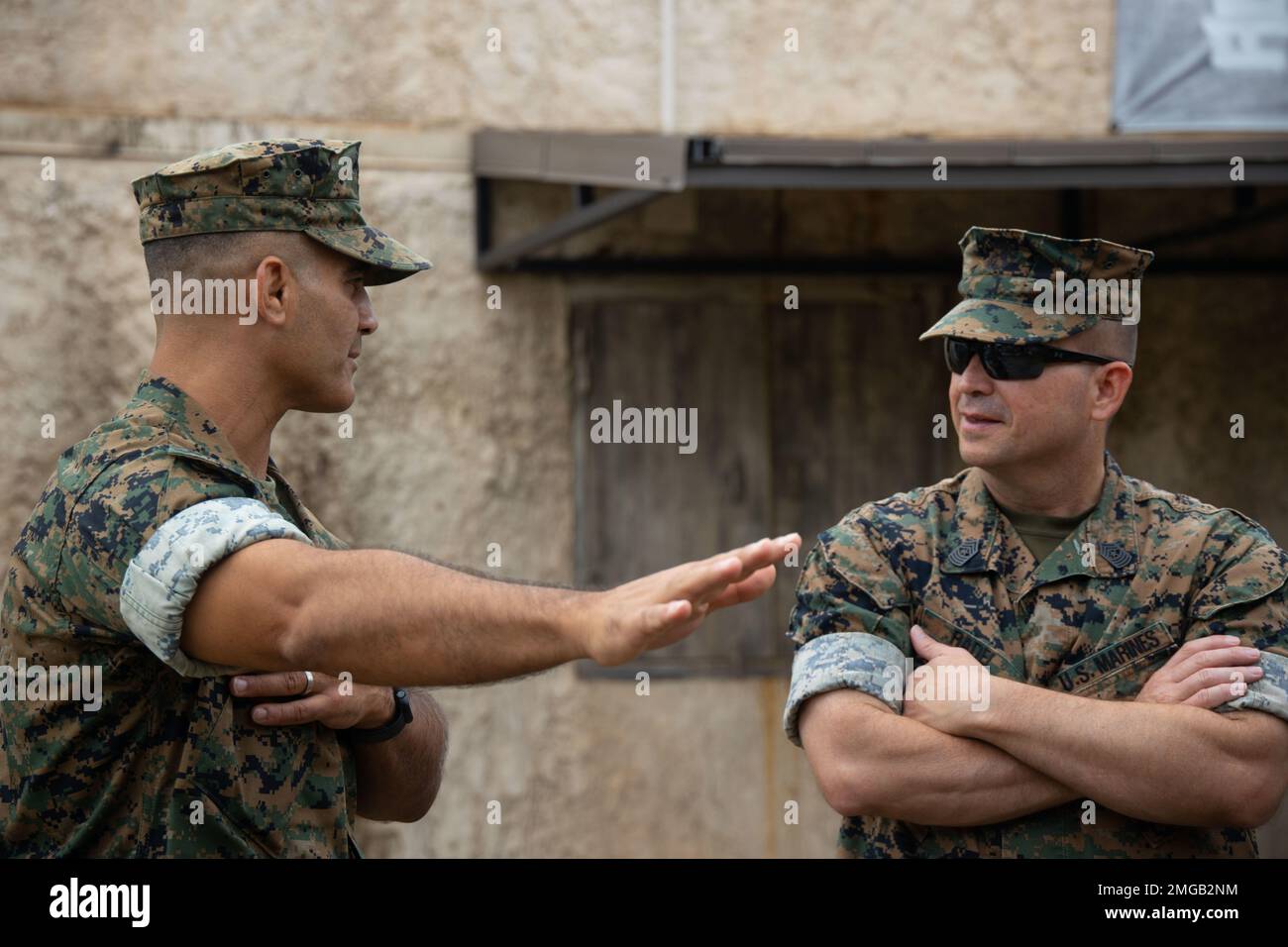 U.S. Marine Corps Col. Speros Koumparakis, commanding officer, Marine ...