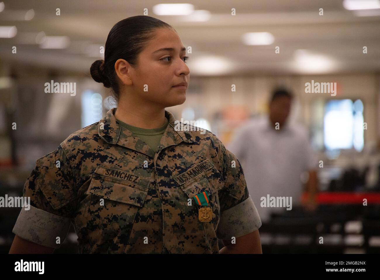 U.S. Marine Corps Cpl. Samantha Sanchez, a combat photographer with ...