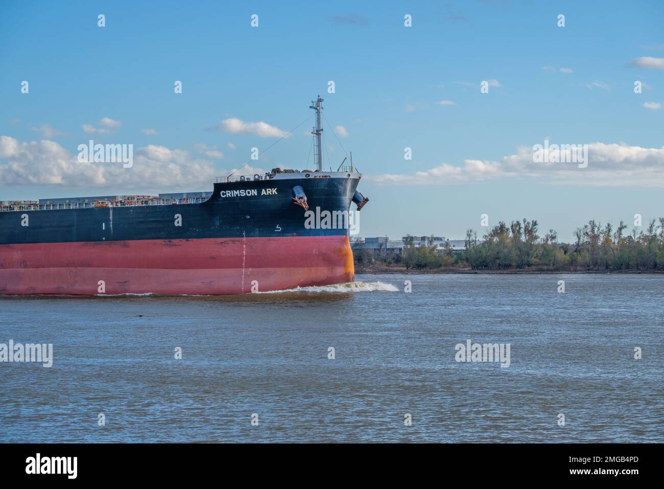 NEW ORLEANS, LA, USA - DECEMBER 28, 2022: Bow the Crimson Ark bulk ...