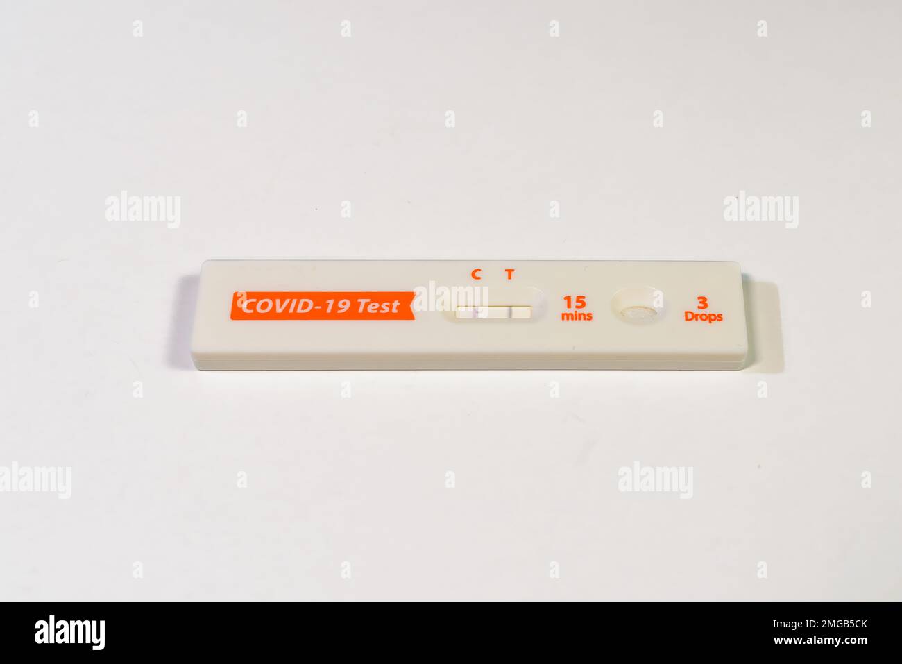 Home self-test for Covid 19 virus showing positive result Stock Photo ...