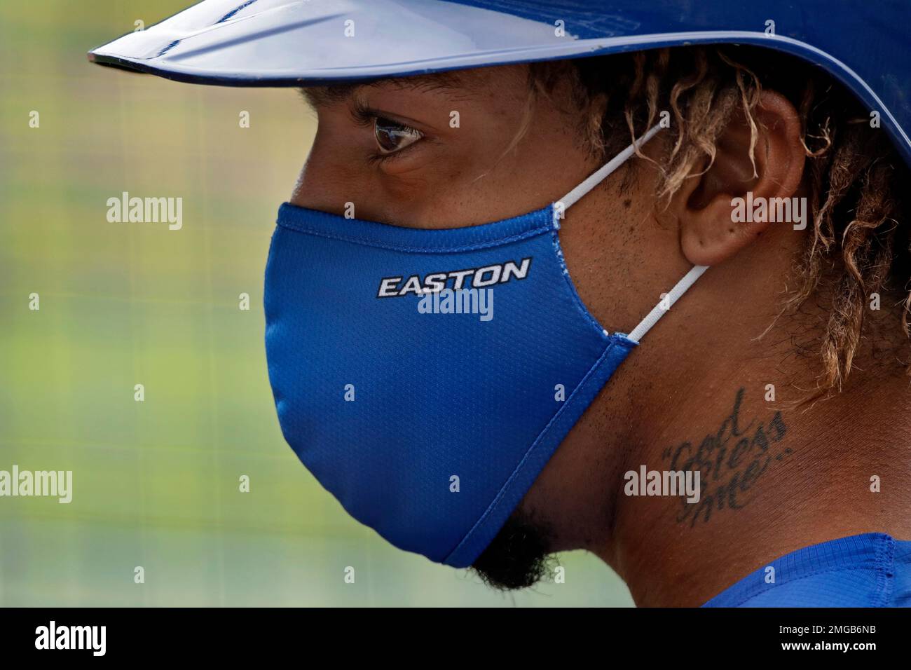 Kansas City Royals' Adalberto Mondesi watches baseball practice at ...
