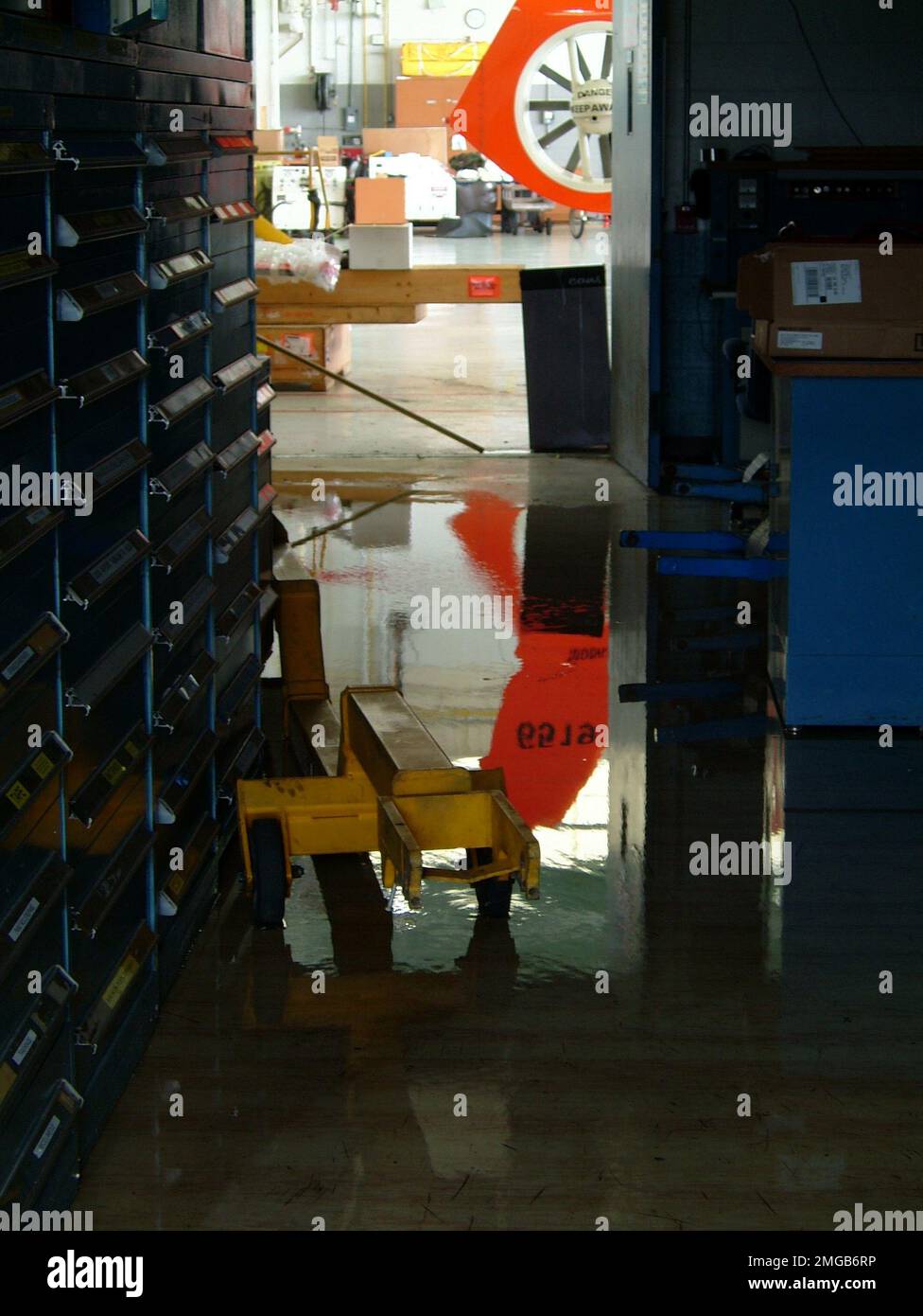 Coast Guard Structures - Air Stations - New Orleans - 26-HK-95-258. AIRSTA NOLA--flooded work ...