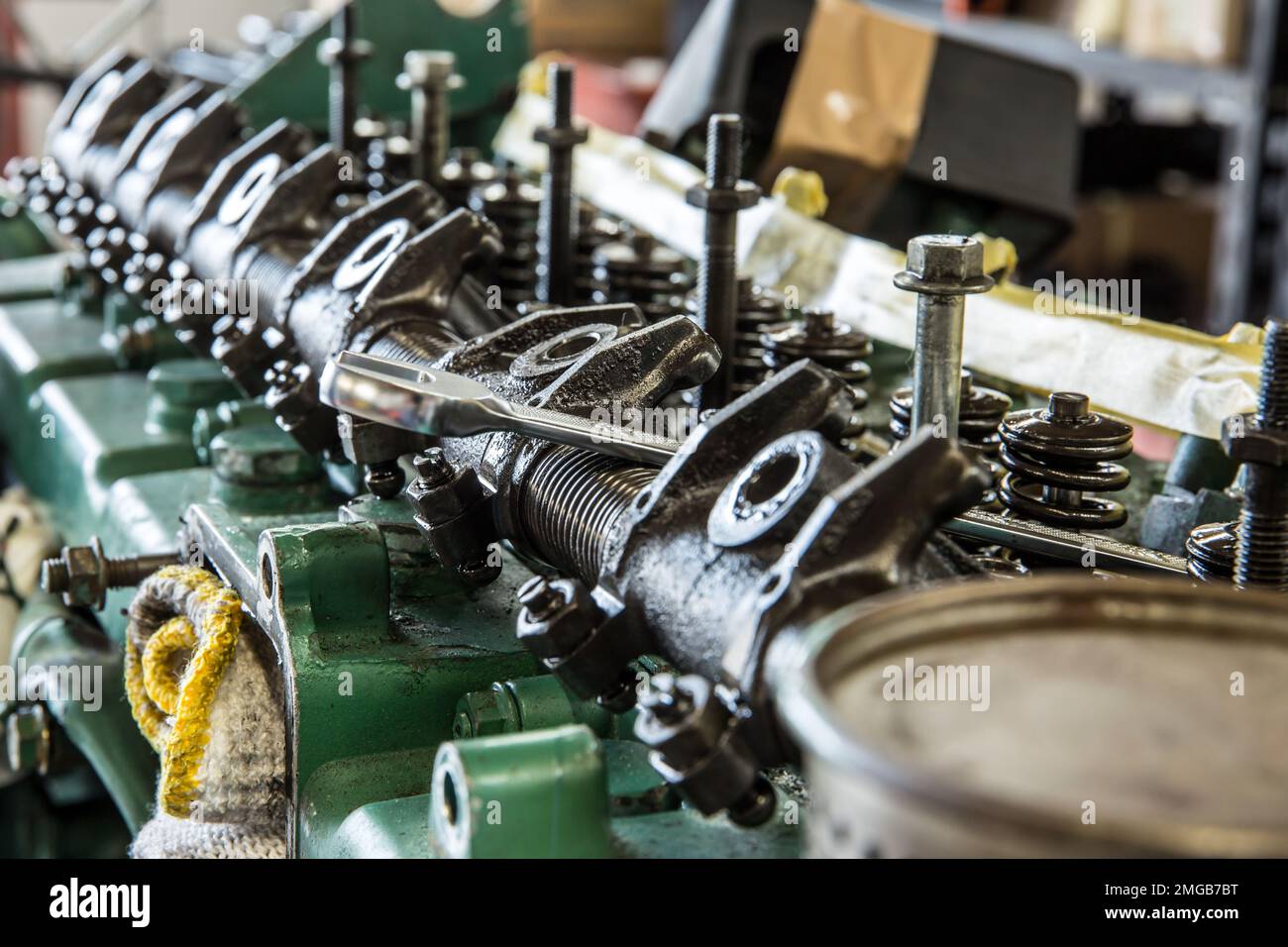Japanese factory doing marine engine repair overhaul Stock Photo - Alamy