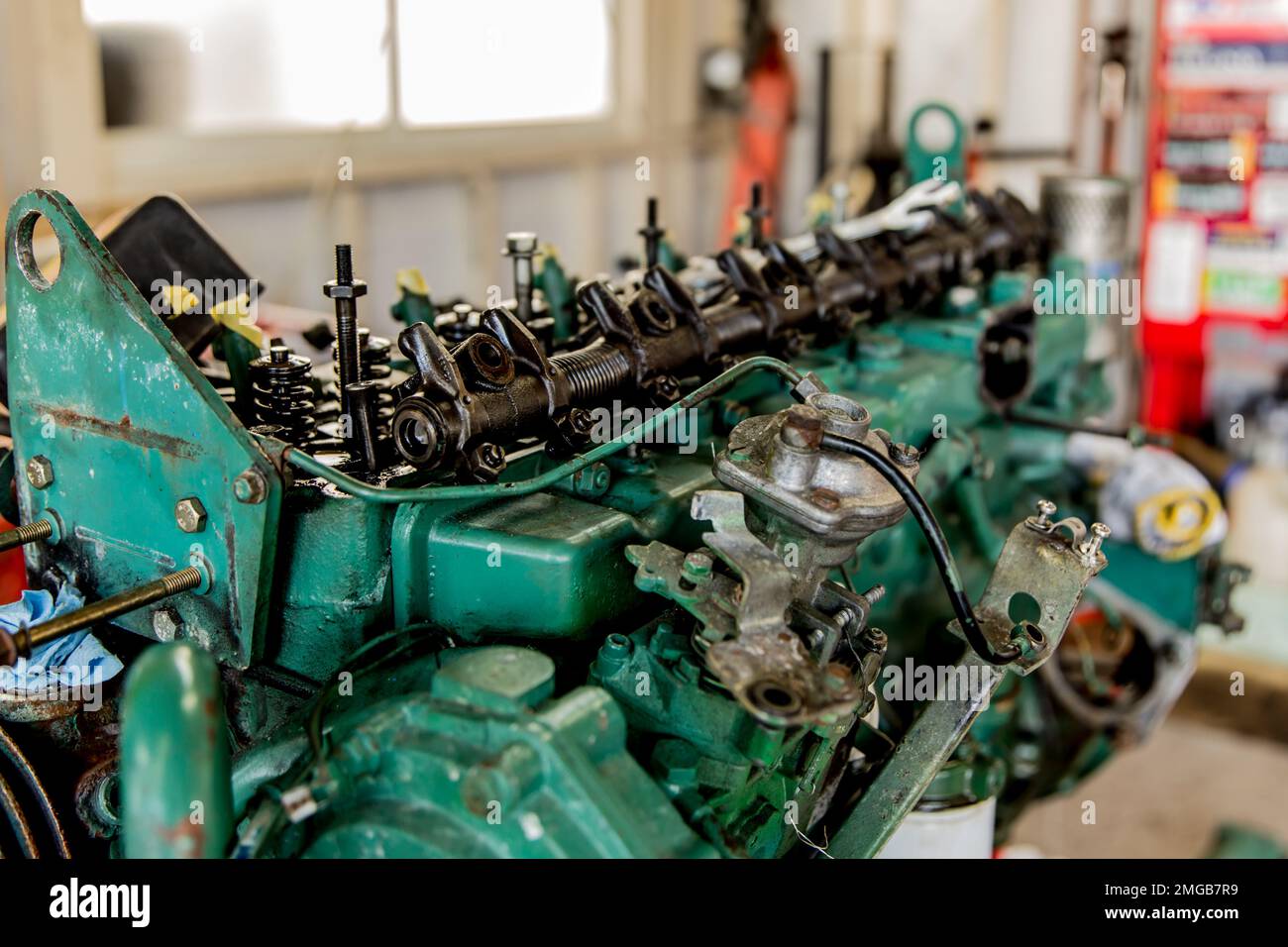 Japanese factory doing marine engine repair overhaul Stock Photo - Alamy