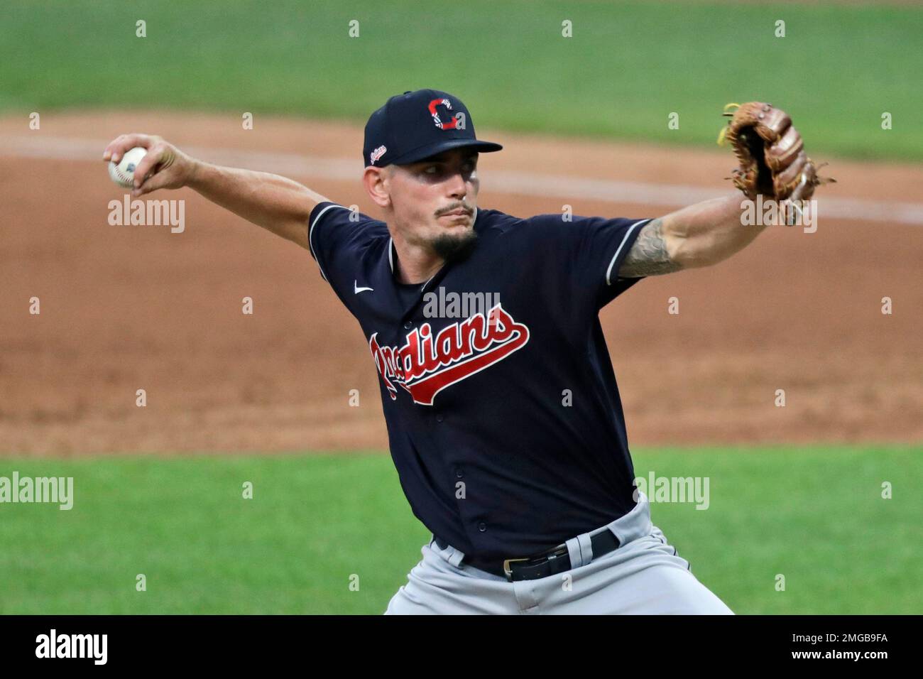 Cleveland Indians relief pitcher Nick Wittgren delivers in the sixth ...