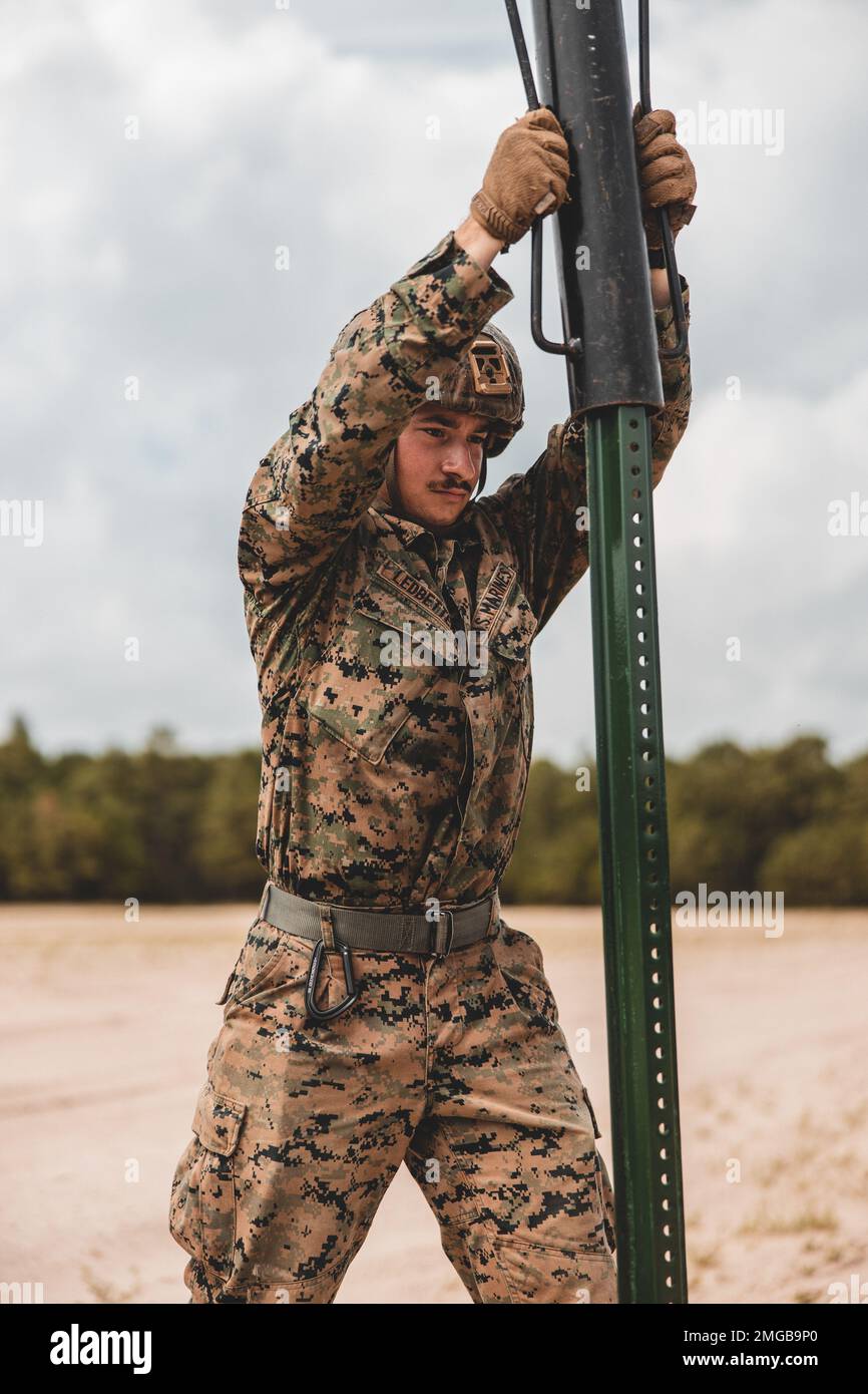 U.S. Marine Corps Cpl. Elijah Ledbetter, a combat engineer with Combat ...