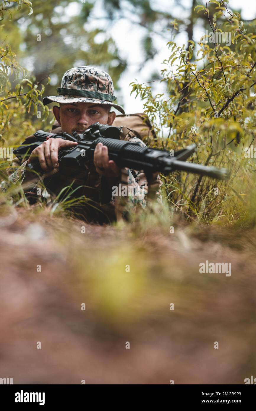 U.S. Marine Corps Cpl. Orey Montgomery, a combat engineer with Combat ...