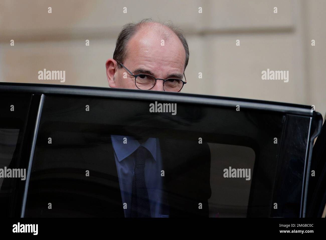 France's Prime Minister Jean Castex leaves after the weekly cabinet ...