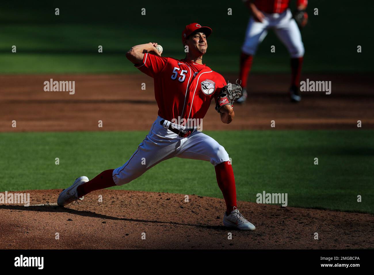 Cincinnati Reds' Robert Stephenson during an intrasquad baseball game ...