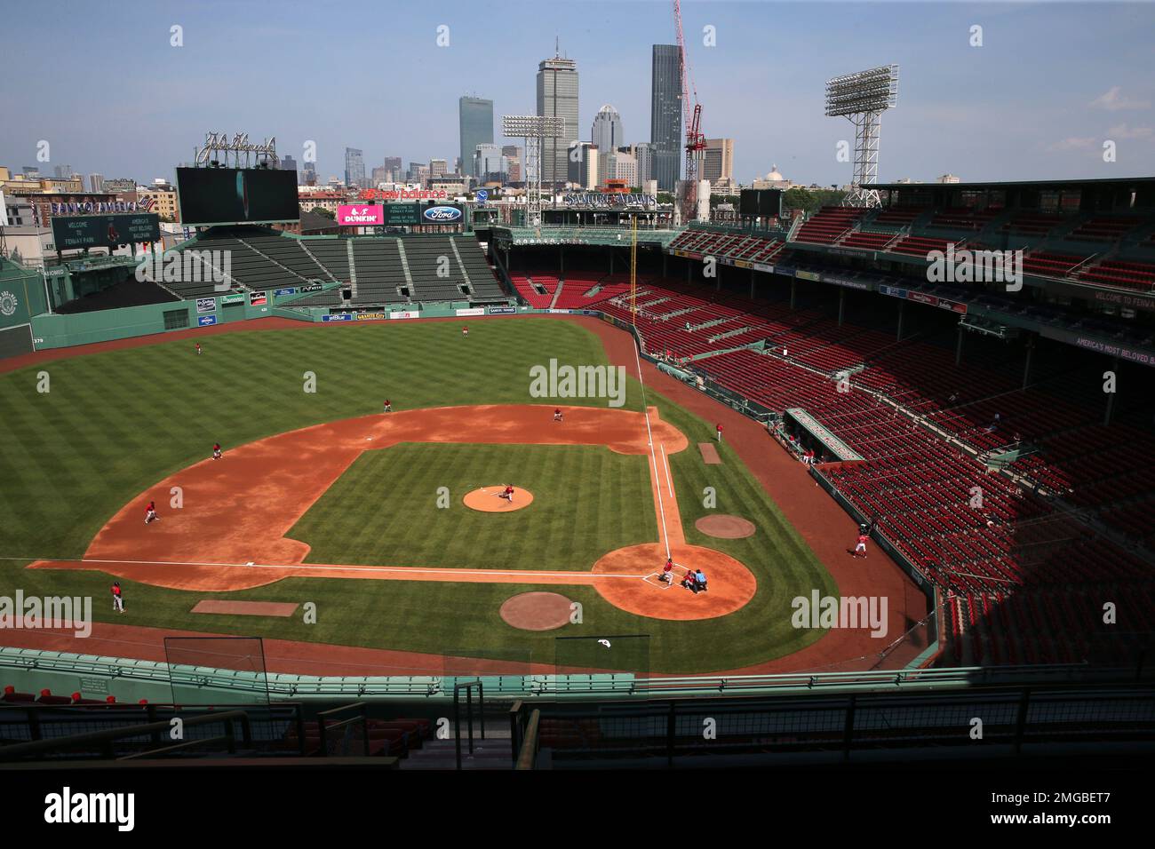 Boston Red Sox play an intra-squad game to nearly empty stands at ...