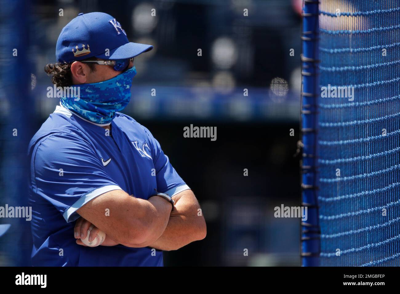 Kansas City Royals manager Mike Matheny watches during baseball ...