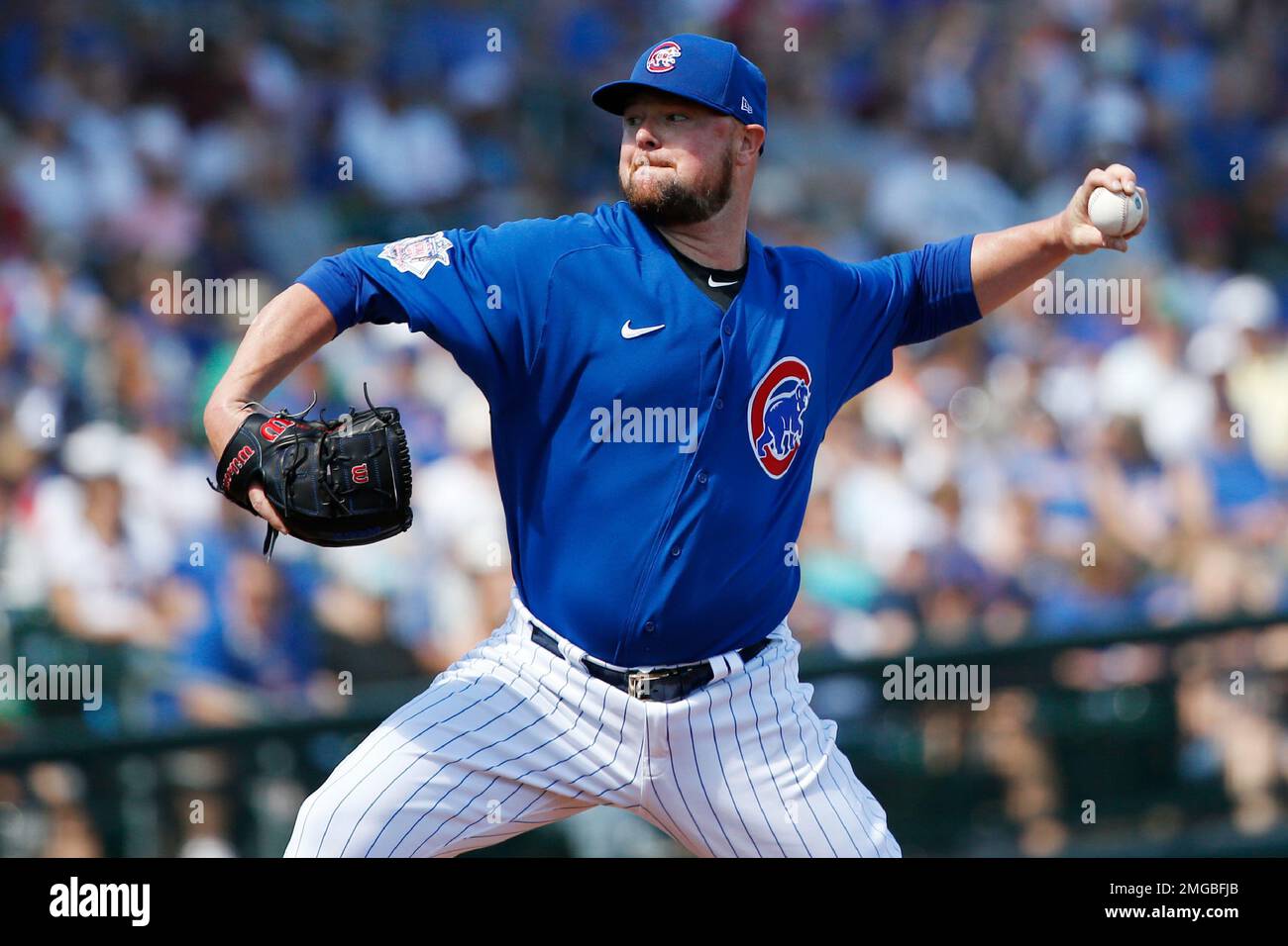 FILE - In this March 6, 2020, file photo, Chicago Cubs starting pitcher ...