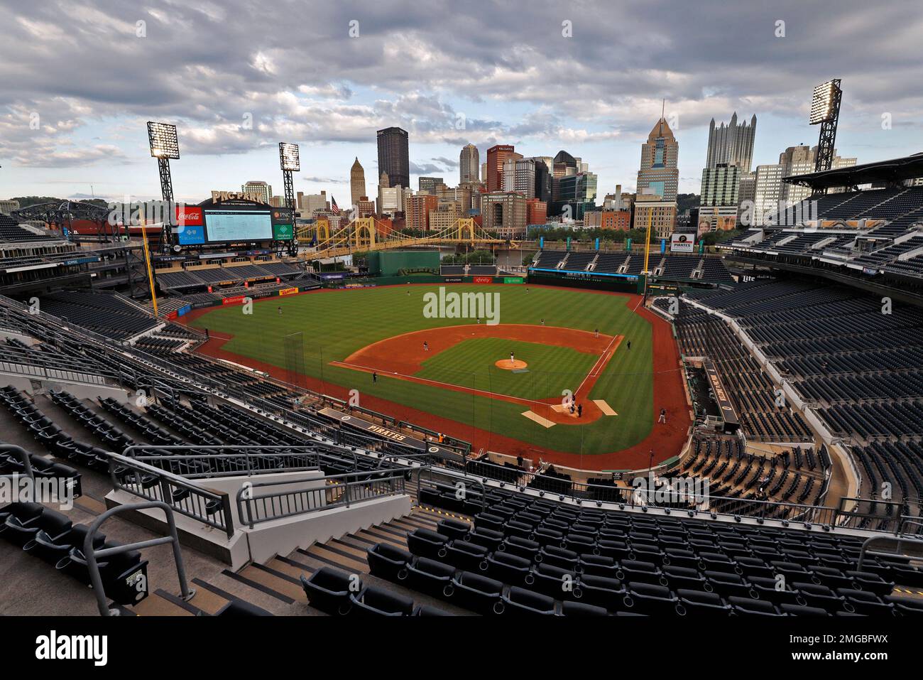The Pittsburgh Pirates play an intra-squad baseball game under the ...
