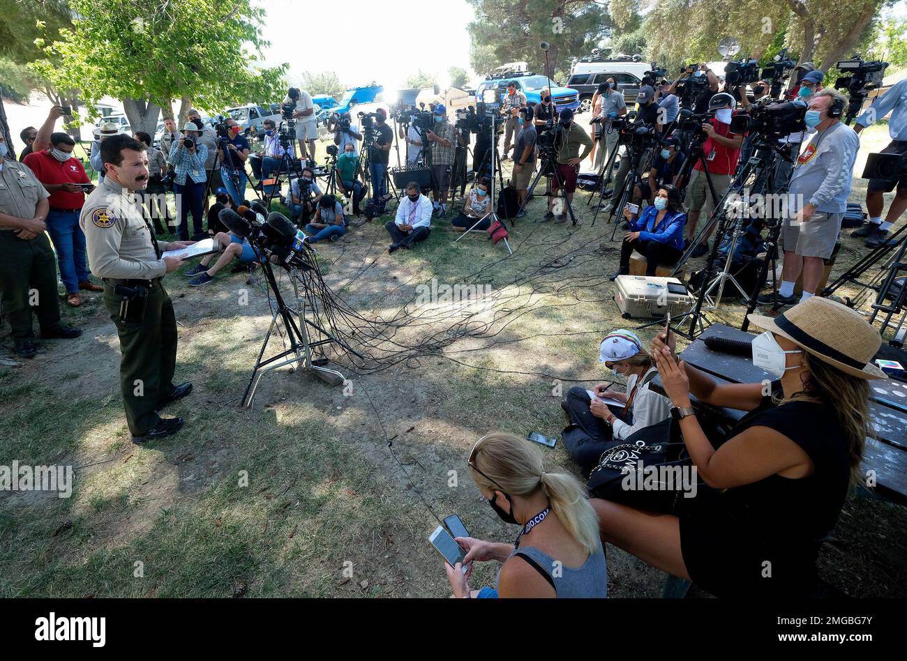 Ventura County Sheriff Bill Ayub speaks at a news conference after Naya ...