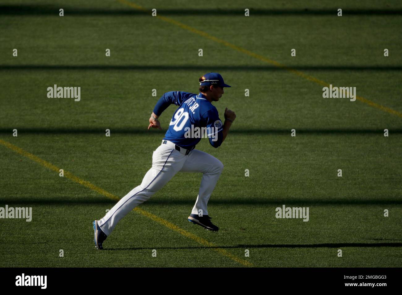 Kansas City Royals' Bobby Witt Jr. runs before an intrasquad baseball ...