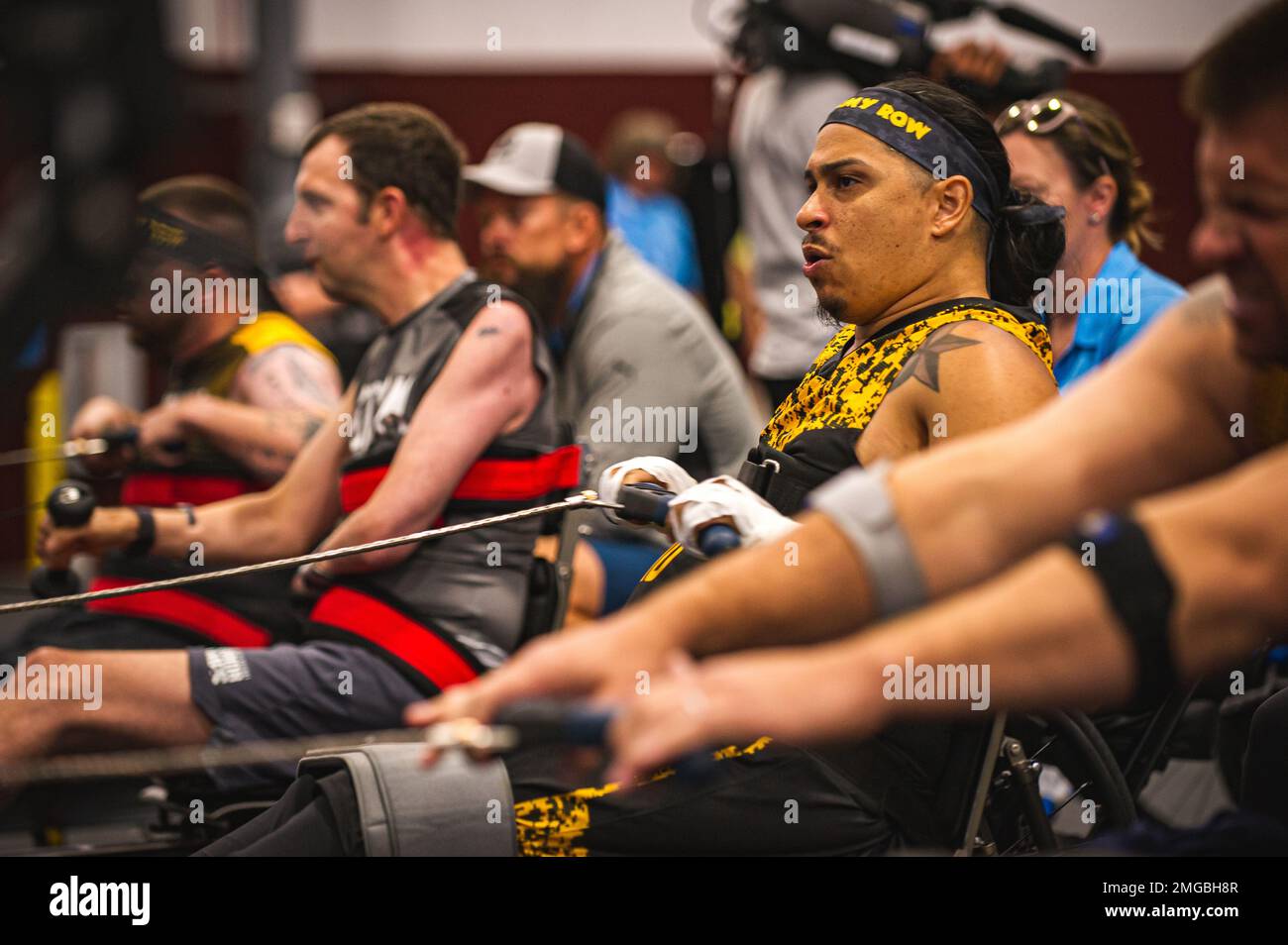 Retired U.S. Army Staff. Sgt. Joel Rodriguez keeps his focus while ...