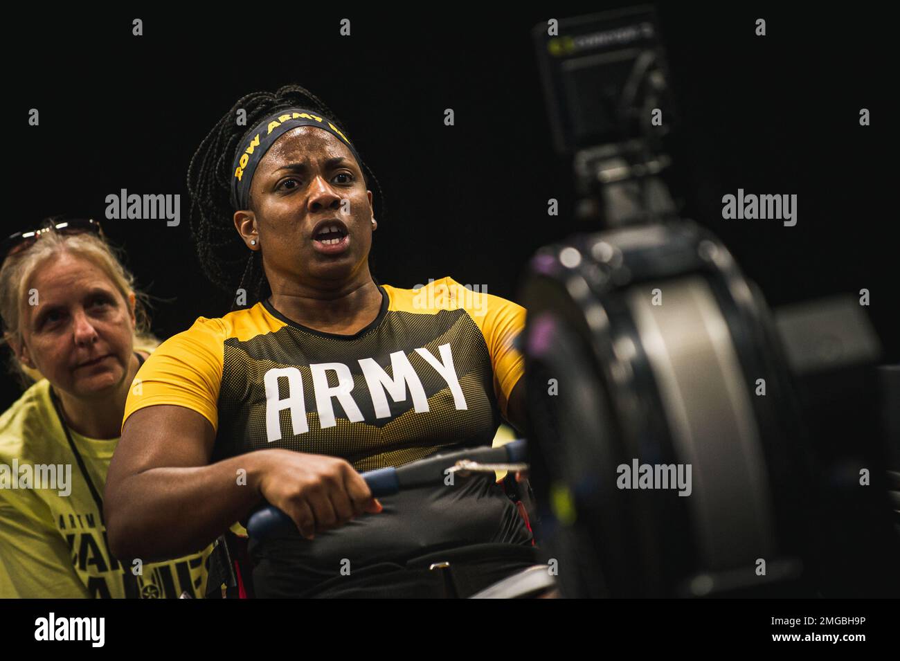 U.S. Army Pfc. Corine Hamilton is in complete focus while competing in ...