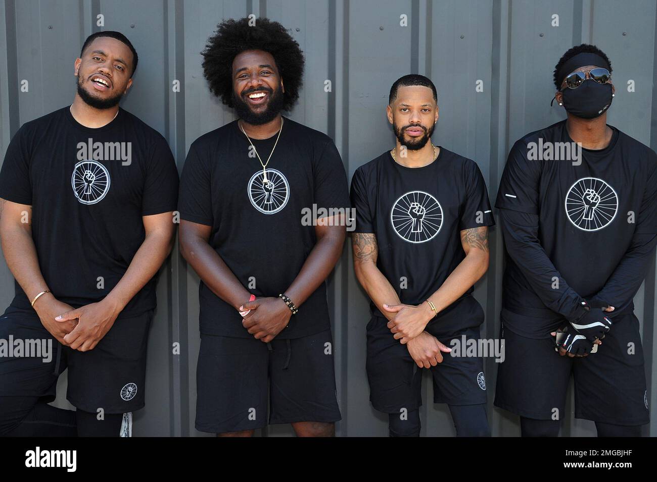 Co-rounders of Black Rides for Black Lives, from left, Najee Tyler ...
