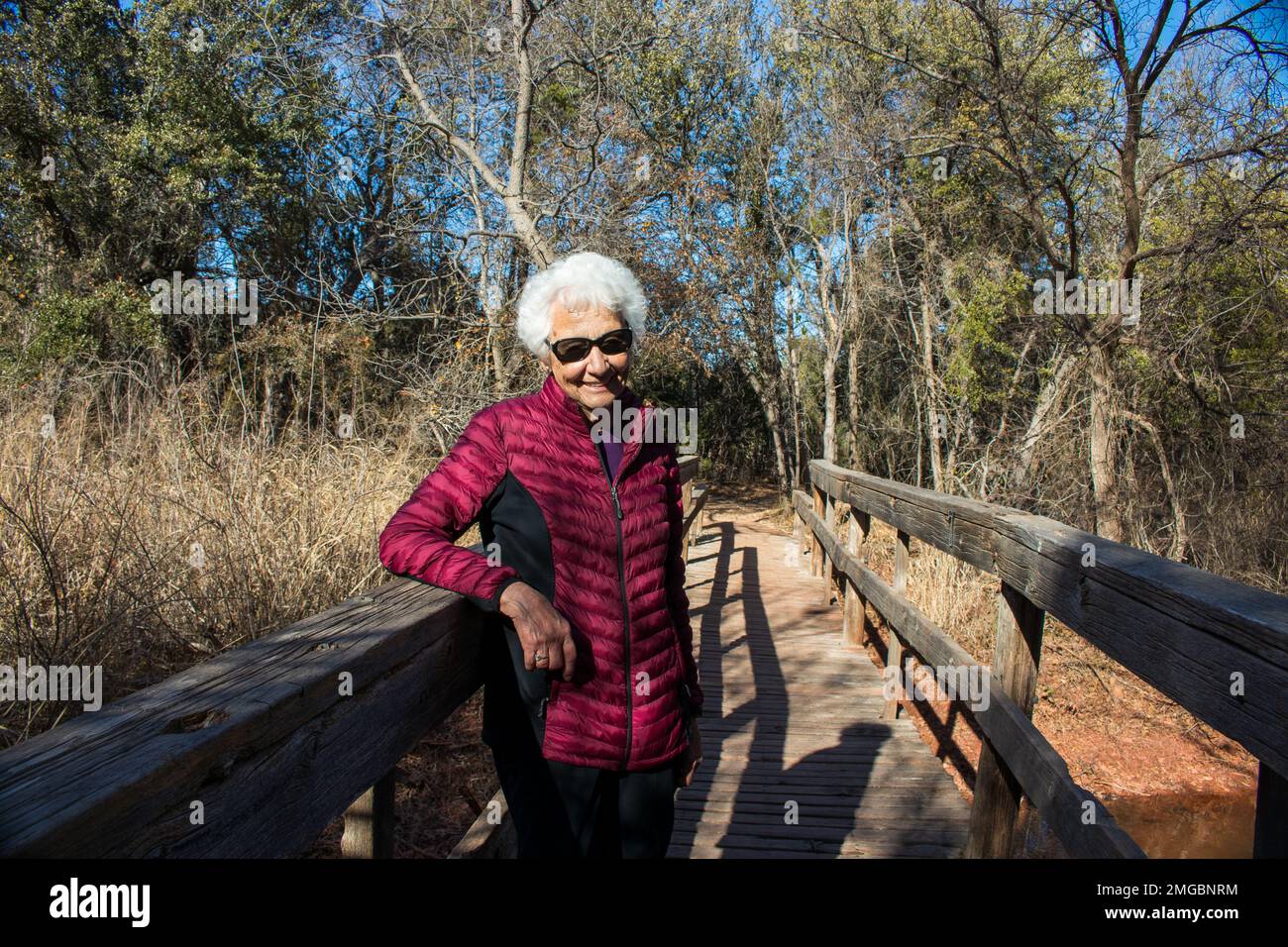 Senior woman in the woods hi-res stock photography and images - Alamy
