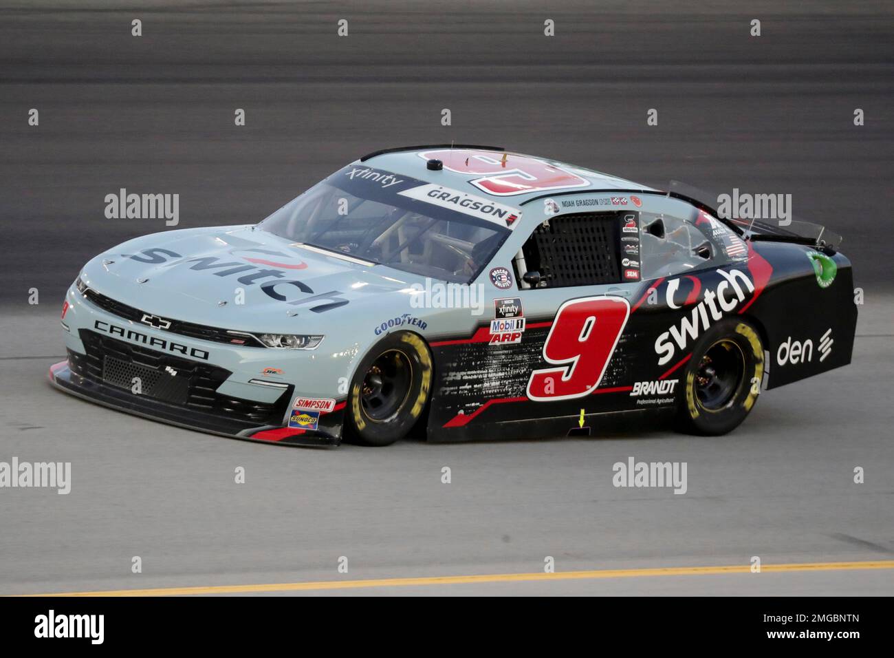 Noah Gragson (9) drives during a NASCAR Xfinity Series auto race Friday ...