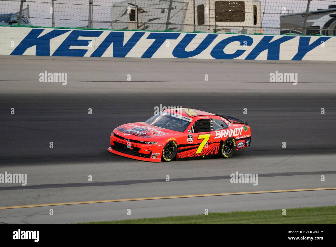 Justin Allgaier (7) drives during a NASCAR Xfinity Series auto race ...
