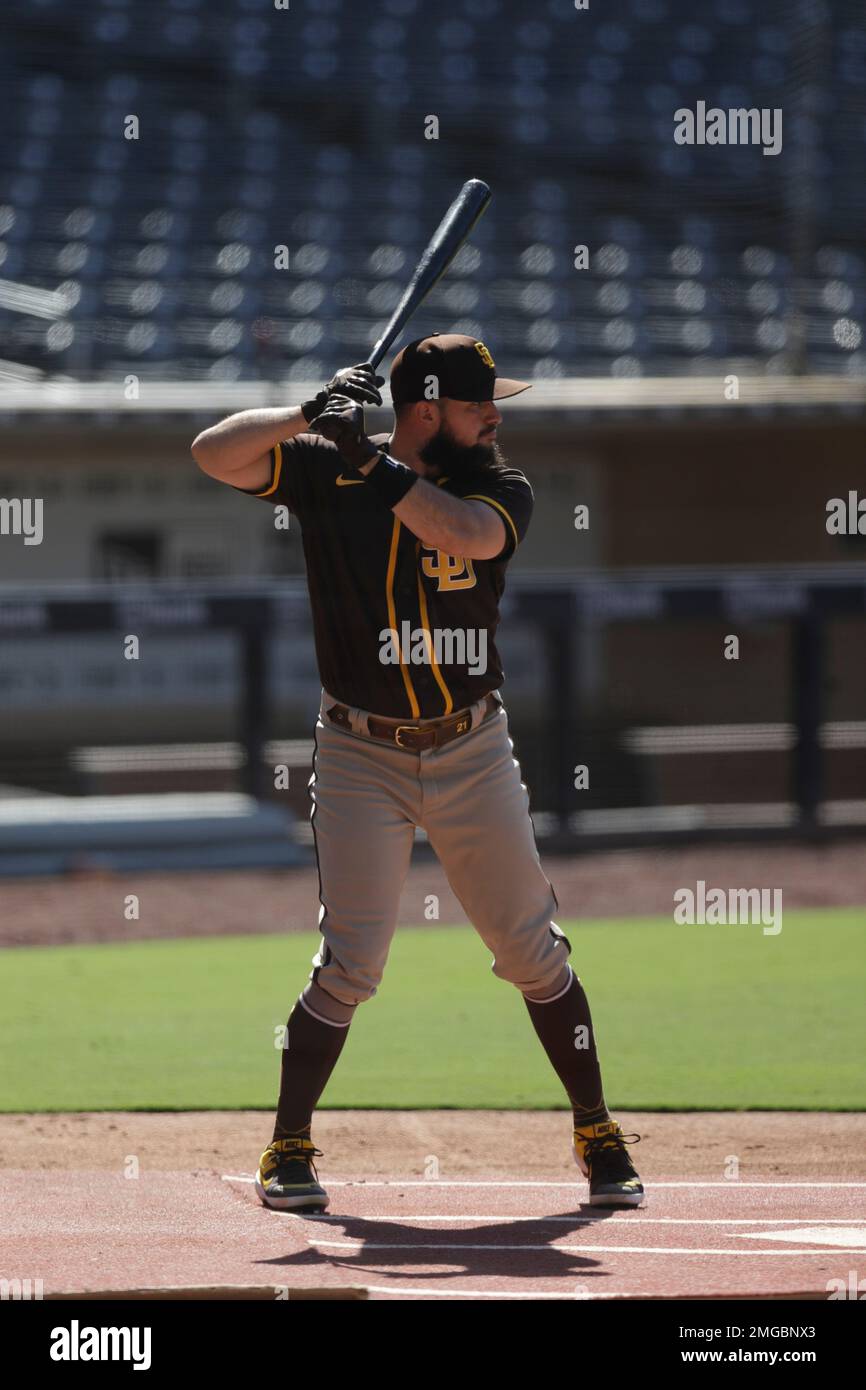 San Diego Padres catcher Luis Torrens during baseball training at Petco ...
