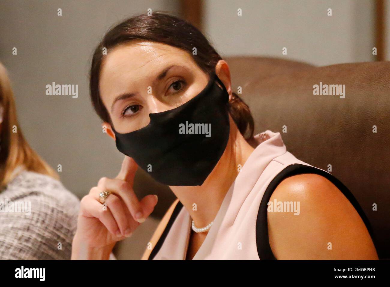 Norman Mayor Breea Clark listens during a city council meeting Tuesday ...