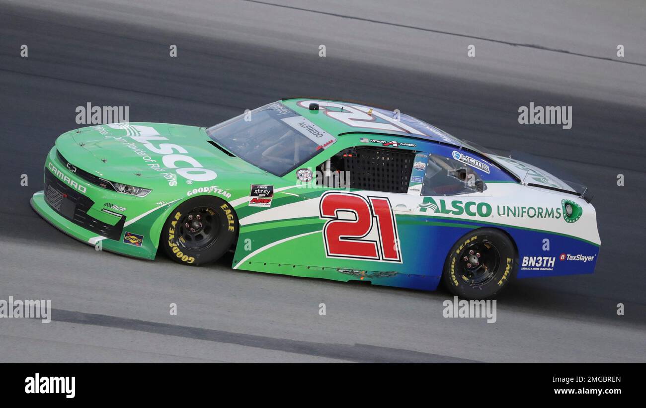 Anthony Alfredo (21) moves on the track during a NASCAR Xfinity Series ...