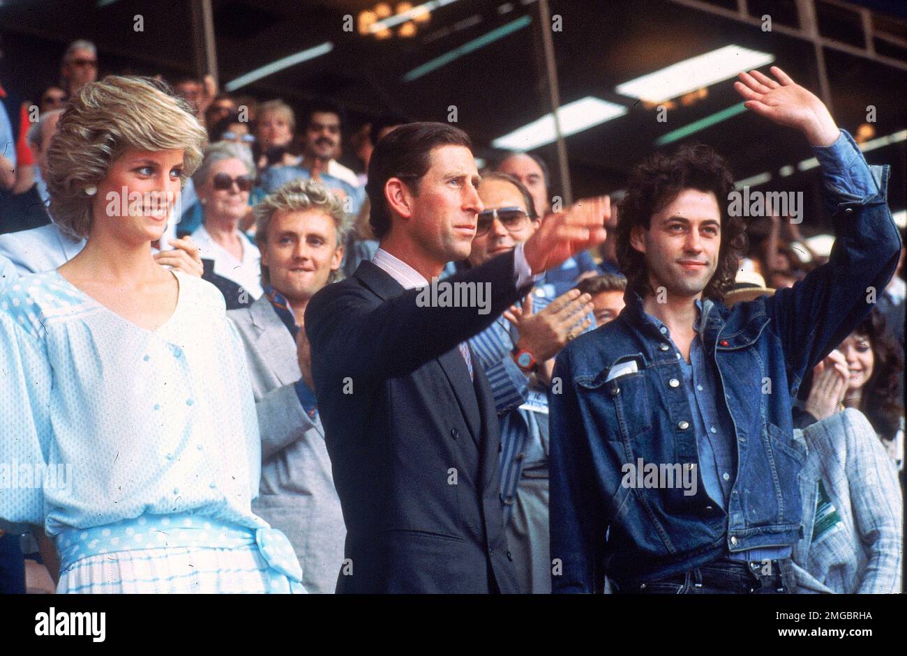 FILE - Princess Diana, left, and Prince Charles attend the Live Aid ...
