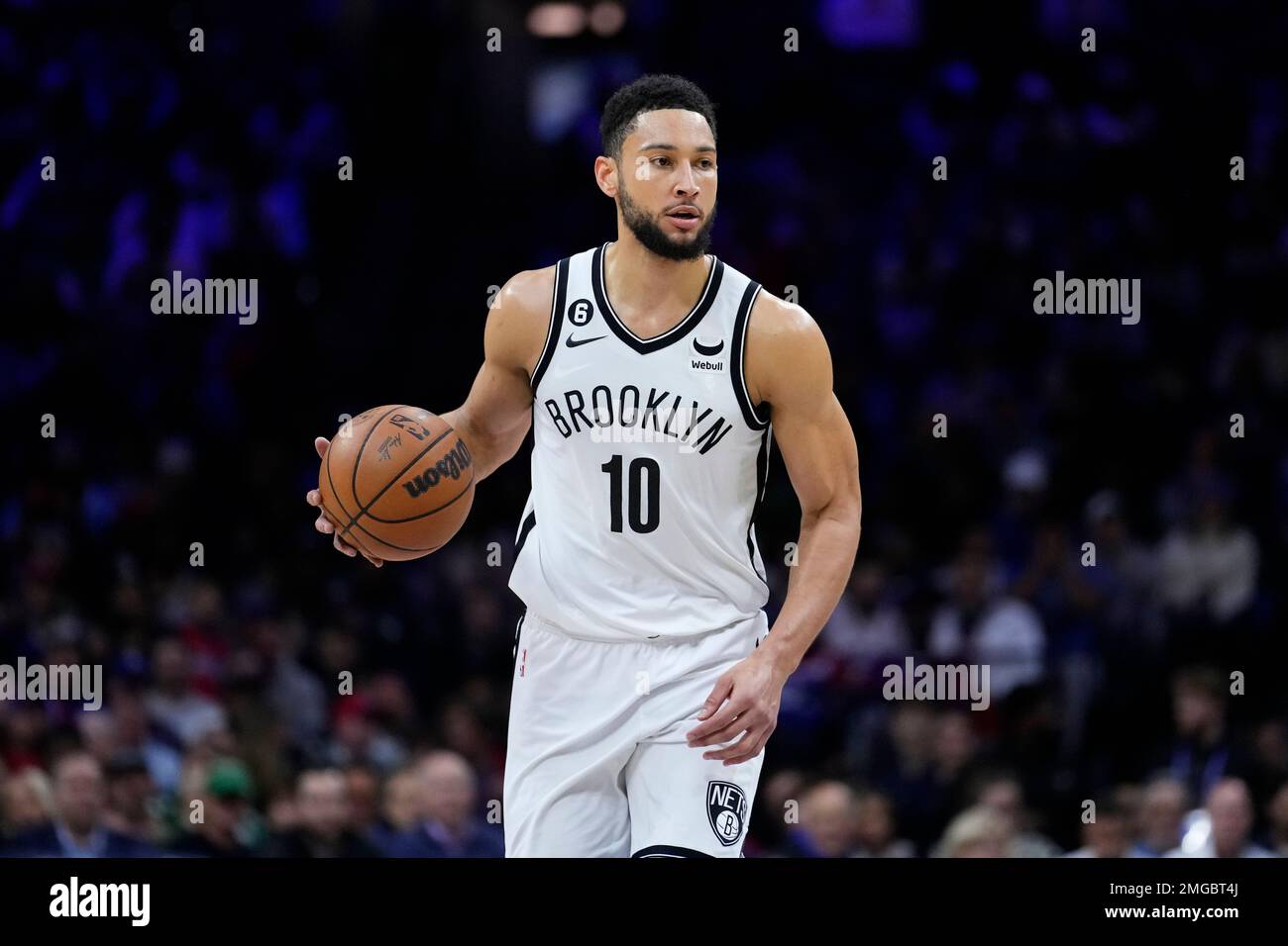 Brooklyn Nets' Ben Simmons plays during an NBA basketball game ...