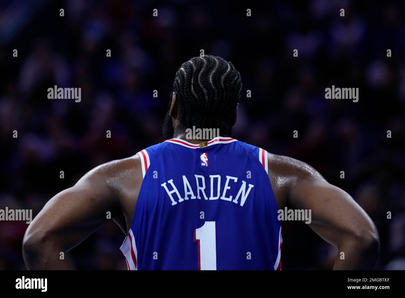 Philadelphia 76ers' James Harden plays during an NBA basketball game ...