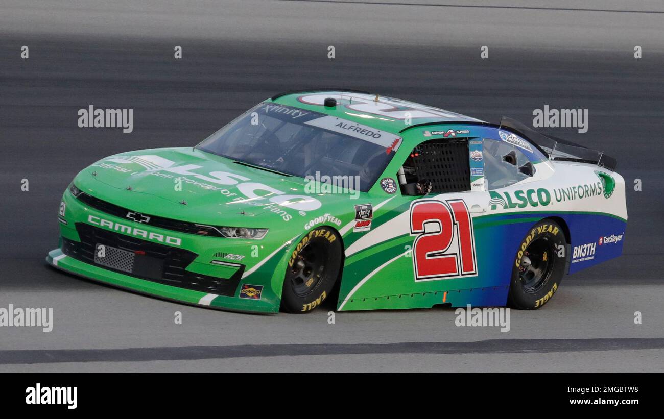 Anthony Alfredo (21) works during a NASCAR Xfinity Series auto race ...