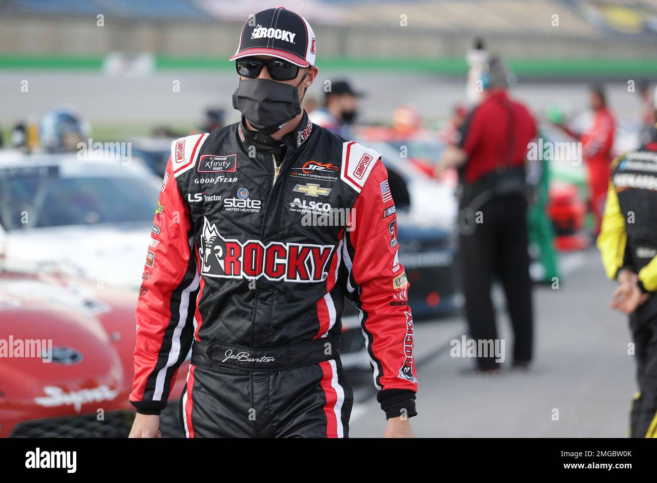 Harrison Burton walks to his vehicle before a NASCAR Xfinity Series ...