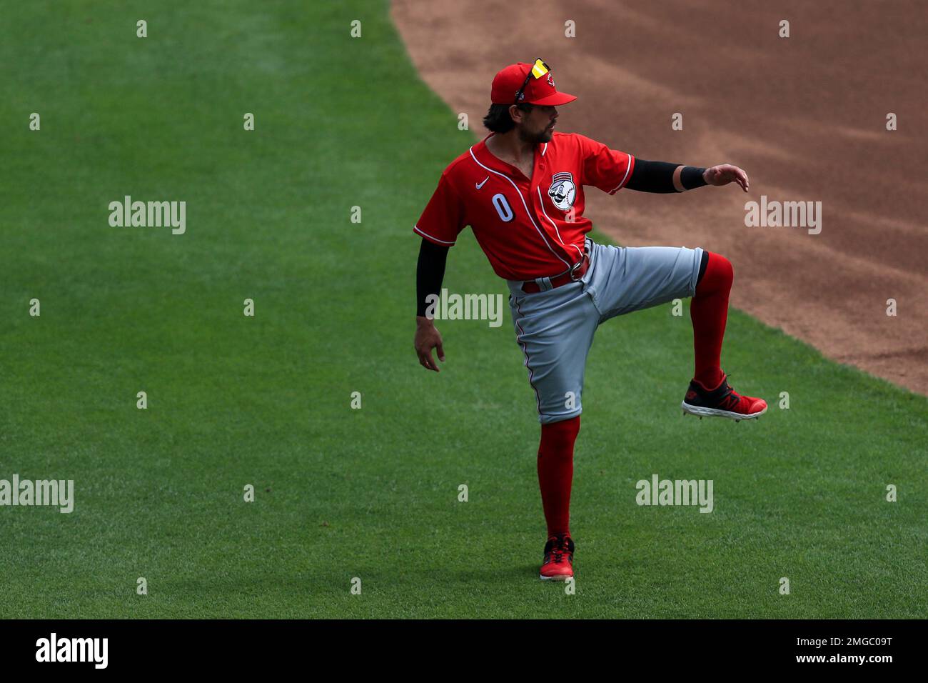Cincinnati Reds' Alex Blandino (0) prior to in an intrasquad game ...