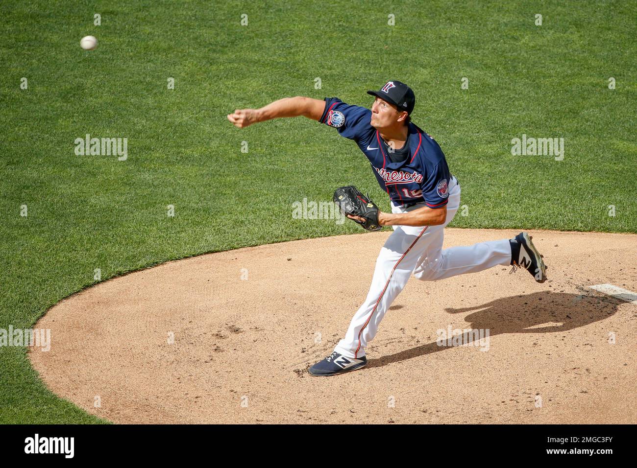 Minnesota Twins' Homer Bailey pitches live batting practice at a ...